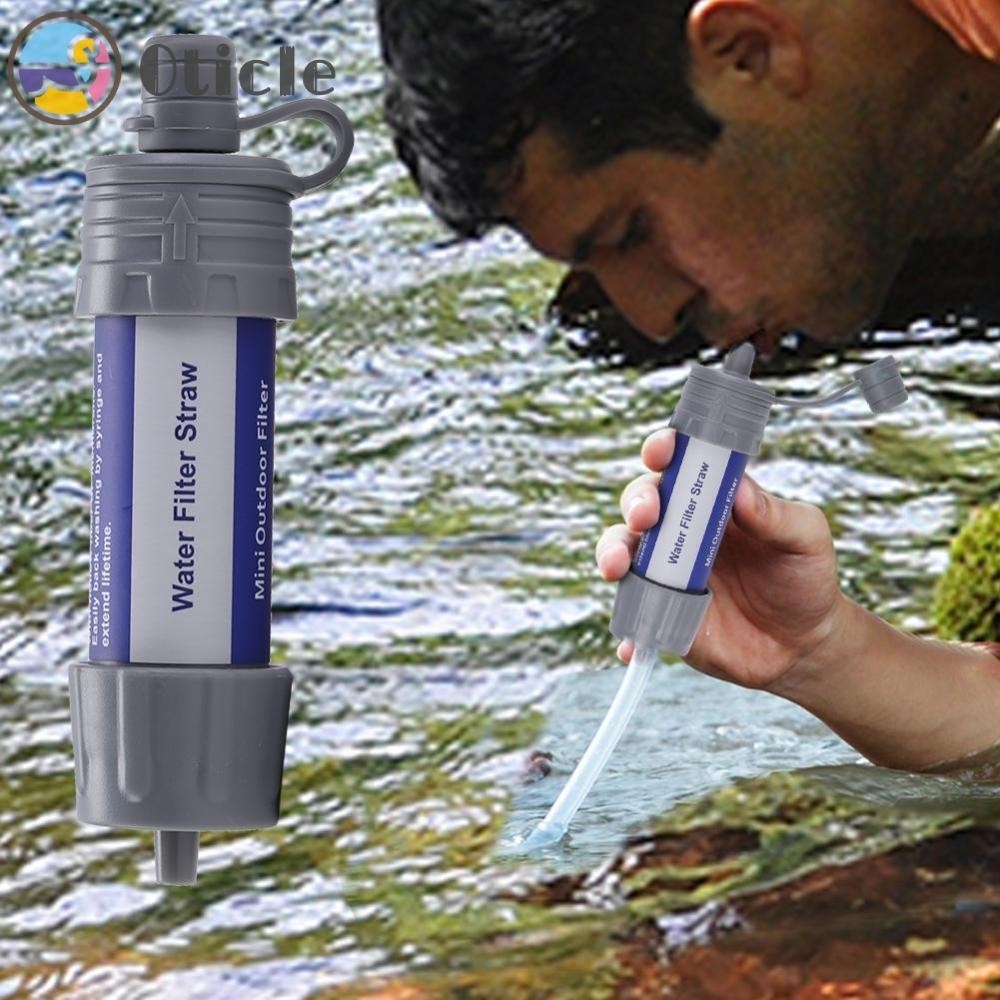 เครื่องกรองน้ําฉุกเฉิน ระบบกรอง Camp Water Filter Straw (สีเทา) [Oticle ...