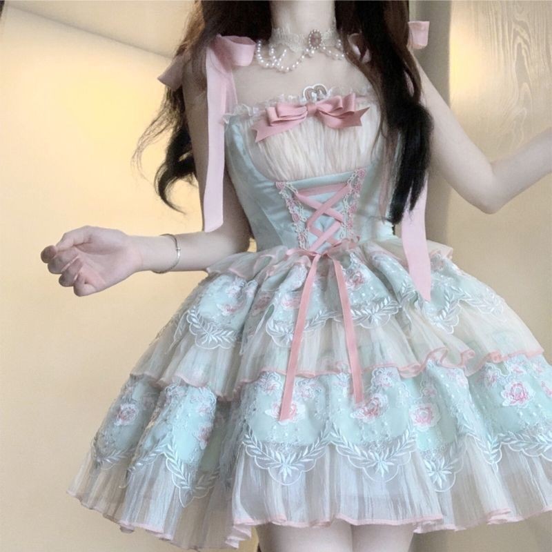 Sakuraji lolita Original Design Floating Spring lolita ของแท้ JSK น่ารักทุกวัน Light lo ชุดเจ้า ...