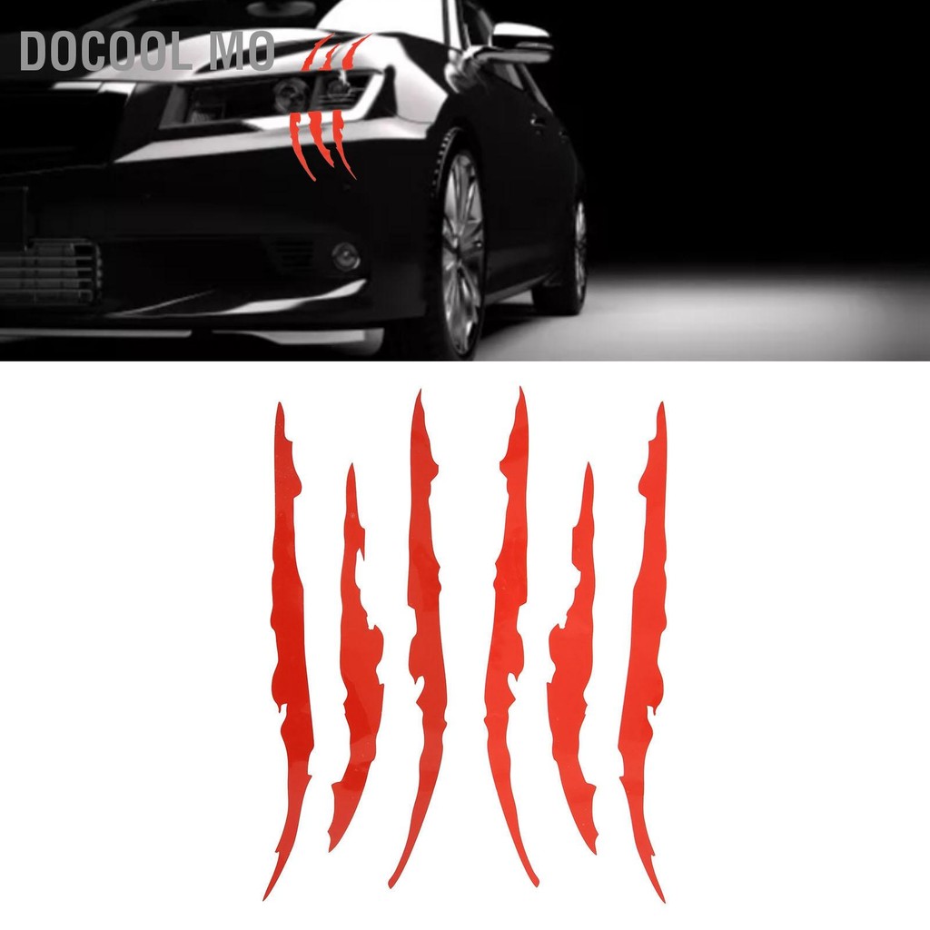 Docool Mo 2PCS สติกเกอร์รถกรงเล็บ Monster Scratch สติกเกอร์ไวนิลไฟหน้า ...