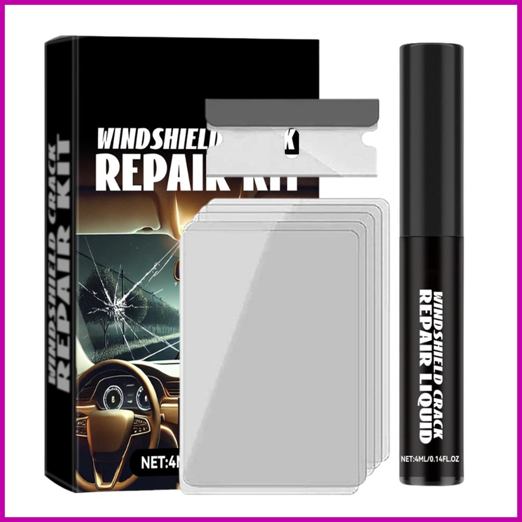 ชุดซ่อมกระจกกระจกกระจกเรซินชุดสําหรับชิป Quick Fix Cracked กระจก ...