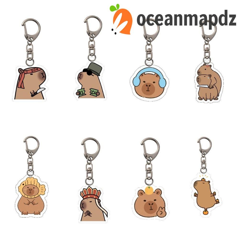 Oceanmapdz การ์ตูน Capybaras พวงกุญแจ, น่ารักอะคริลิค Capybara อะคริลิคพวงกุญแจ,สัตว์ Capybaras ...