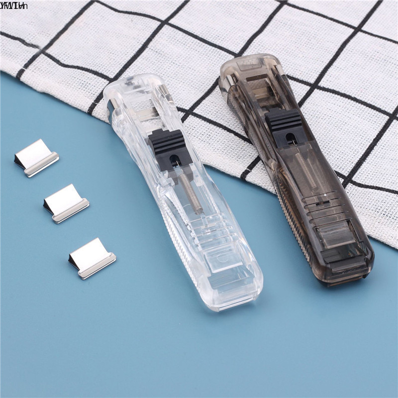 Mini Traceless Reusable Hand Clamp Push Stapler กระดาษหนังสือแฟ้ม ...