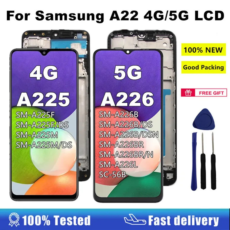 MOLED สำหรับ Samsung Galaxy A22 4G A225 LCD SM-A225F จอแสดงผล LCD Touch ...