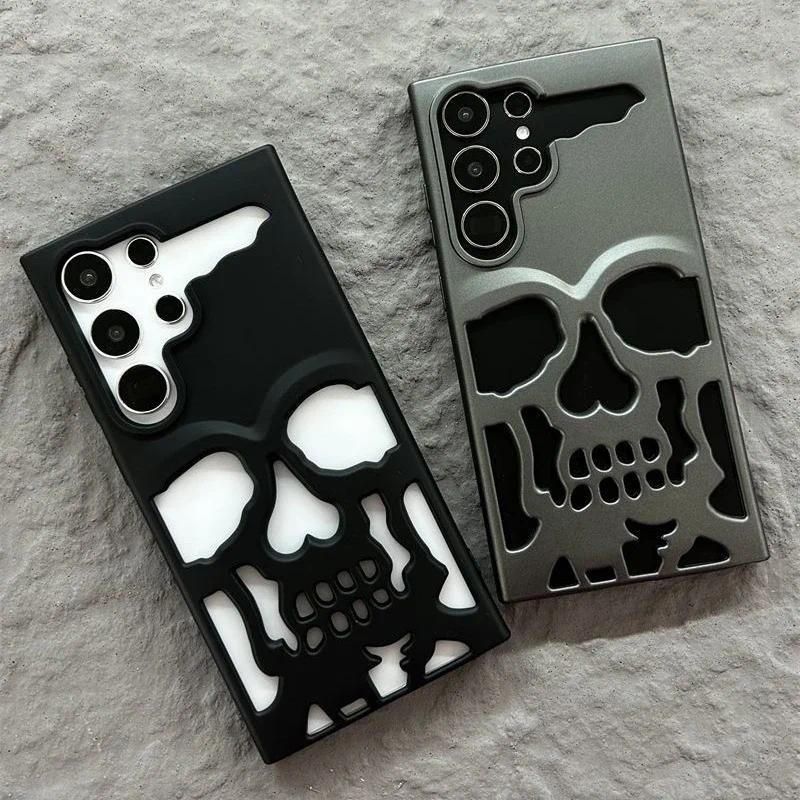 ชุบ Matte Metal Skull Hollow Ghostface Case Samsung Galaxy S24 Ultra ...
