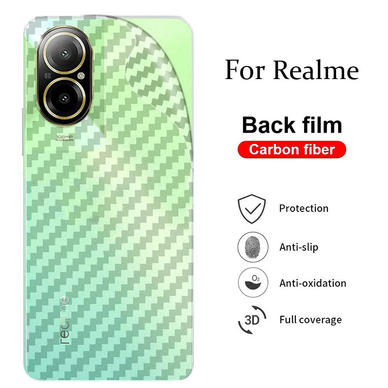 ฟิล์มหลังลายเคฟล่า Realme real me Note 60 50 C67 C65 C63 C61 C55 C53 ...