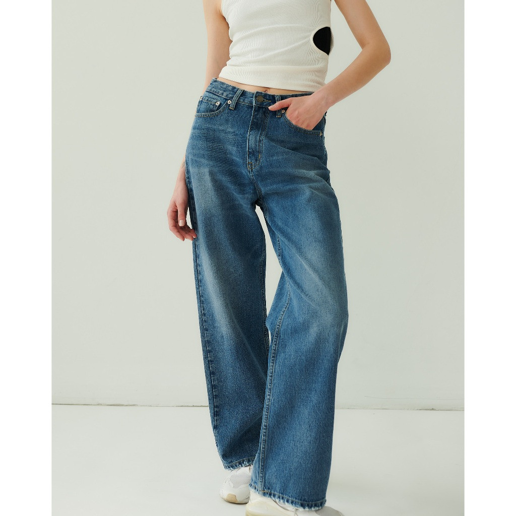 STUDIO UNKNOWN - Benn Straight Jeans กางเกงยีนส์ทรงตรงสามารถใส่พับขาได้ | Shopee Thailand