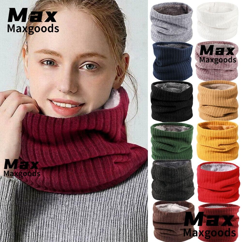 Maxg ผ้าพันคอขนแกะเรียงรายผ้าพันคอคอปกผ้าพันคอกันลมอุปกรณ์เสริมกลางแจ้ง ...