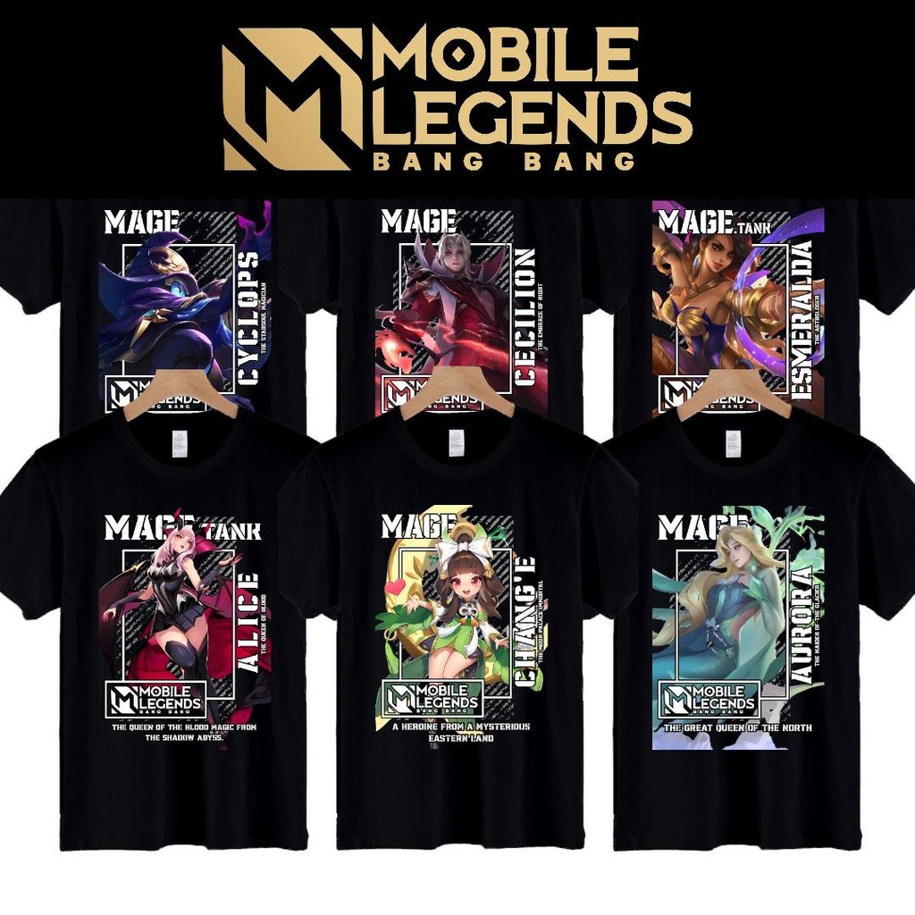 🎮 MAGE MLBB Mobile Legends Baju เสื้อยืดผ้าฝ้าย Unisex Lelaki TShirt ...