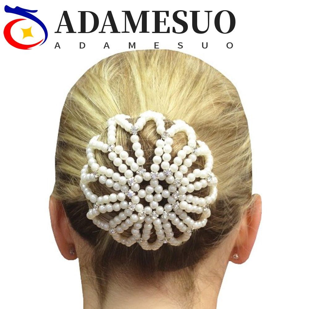 ADAMESUO ตาข่ายไข่มุก สโนอด handmade คริสตอลยืดหยุ่น สำหรับทรงห่อหัว | Shopee Thailand