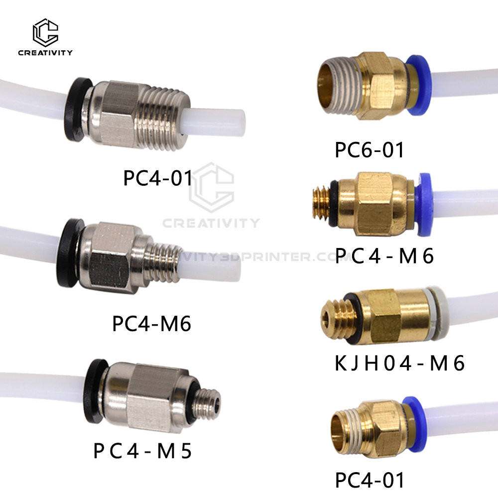 Creativity 3D PC4-M6 PC4-M5 PC4-01 PC6-01 Pneumatic Straight Connector ...