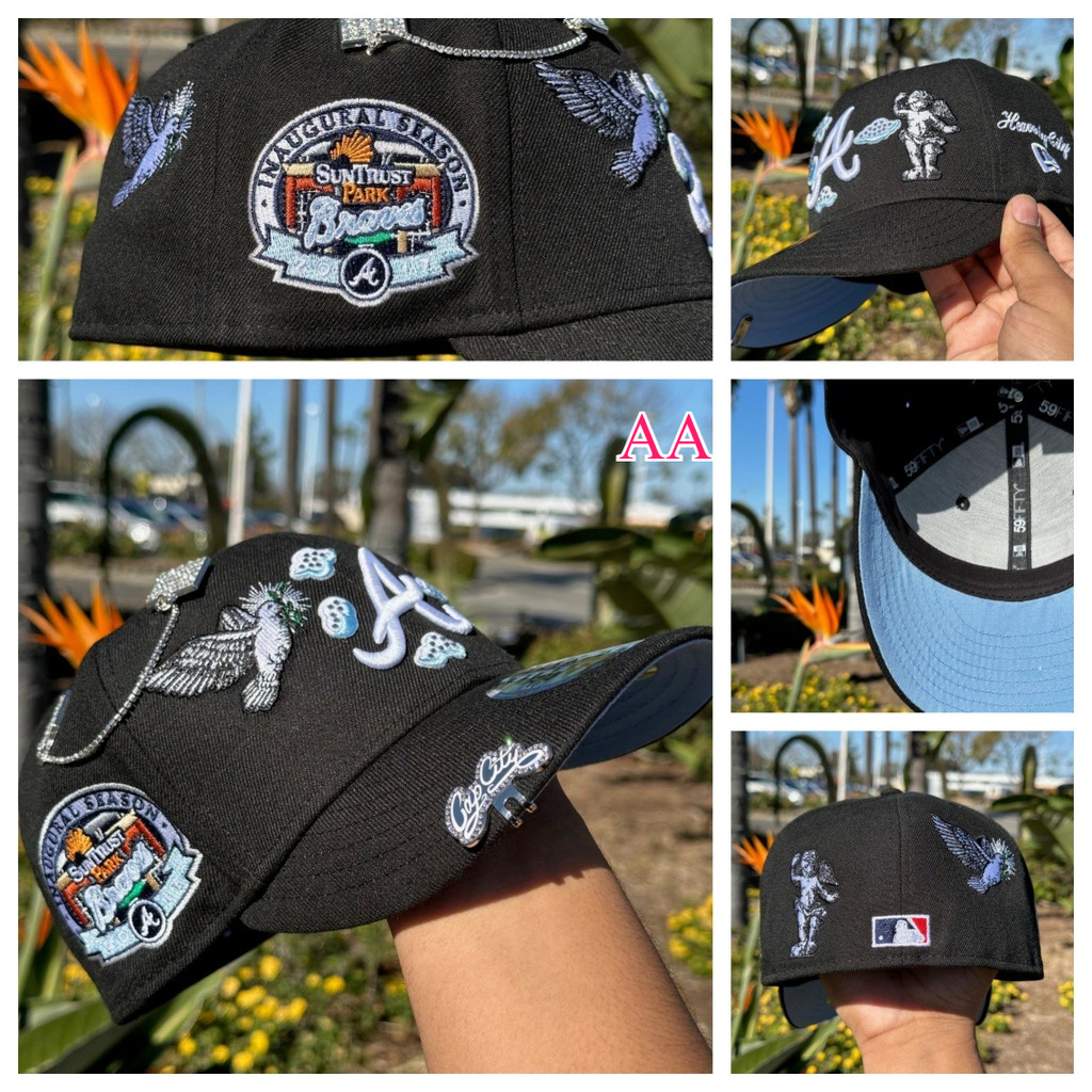 E.ra ATLANTA BRAVES หมวกทรงพอดีตัว คุณภาพสูงสำหรับผู้ชาย อเนกประสงค์ | Shopee Thailand