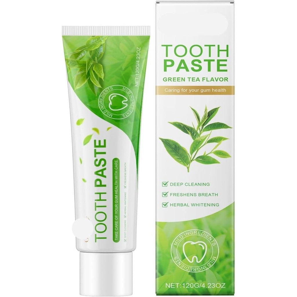 Green Tea Whitening Toothpaste - Gentle Cleaning, Stain Removal ...