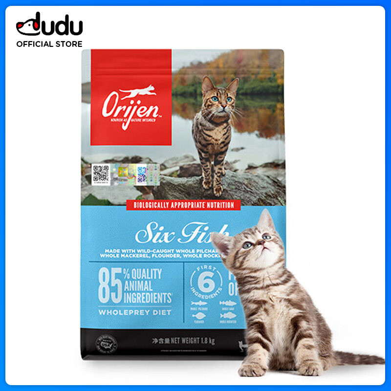 Dudu ORIJEN Six Fish อาหารแมวแห้งไก่ Flavour Grain อาหารแมวฟรีสําหรับ ...