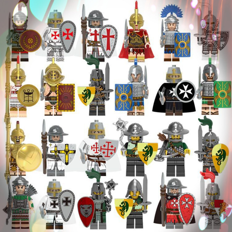 Movie Mini Character Roman Soldier Spartan Warriors Knight Assembly ...