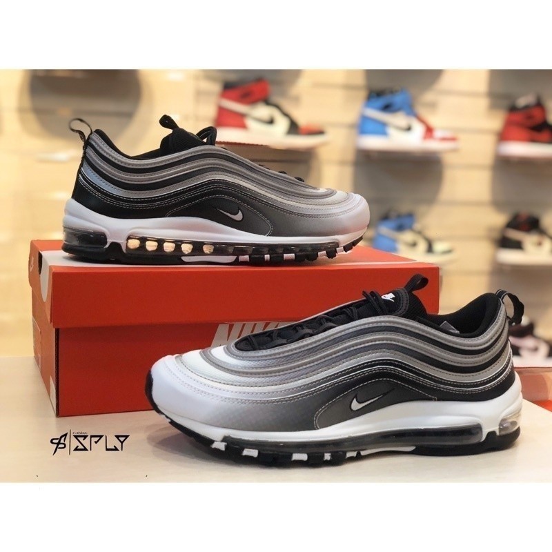 2024 air max 97 Gradient สีดําสะท้อนแสง Casual กีฬารองเท้าวิ่ง max97 ...