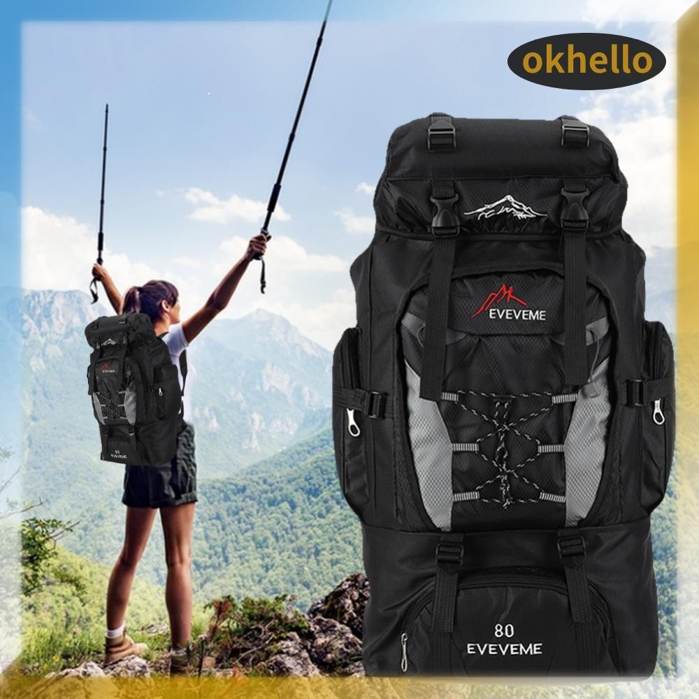 [Okhello.th] กระเป๋าเป้สะพายหลังปีนเขา 80L ความจุขนาดใหญ่ กระเป๋าเป้ ...