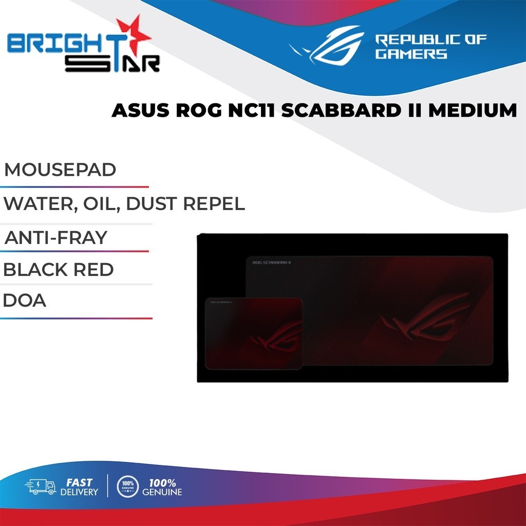 แผ่นรองเมาส์สําหรับเล่นเกม ASUS ROG Scabbard II (ขยาย / ขนาดกลาง ...