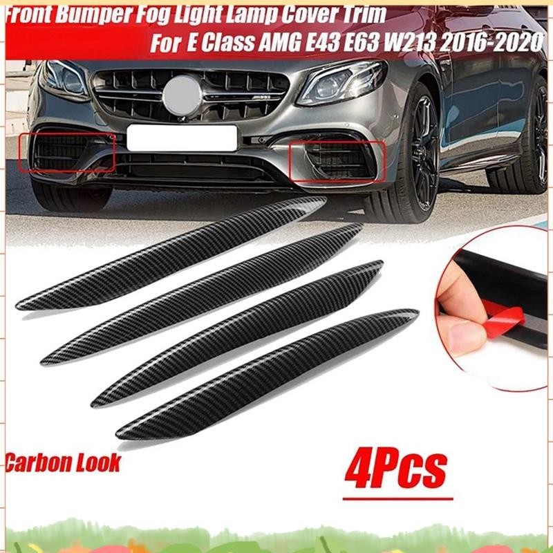 Super 4 ชิ้นกันชนหน้าหมอก Lip Splitter Grille Trim อะไหล่อุปกรณ์เสริม ...