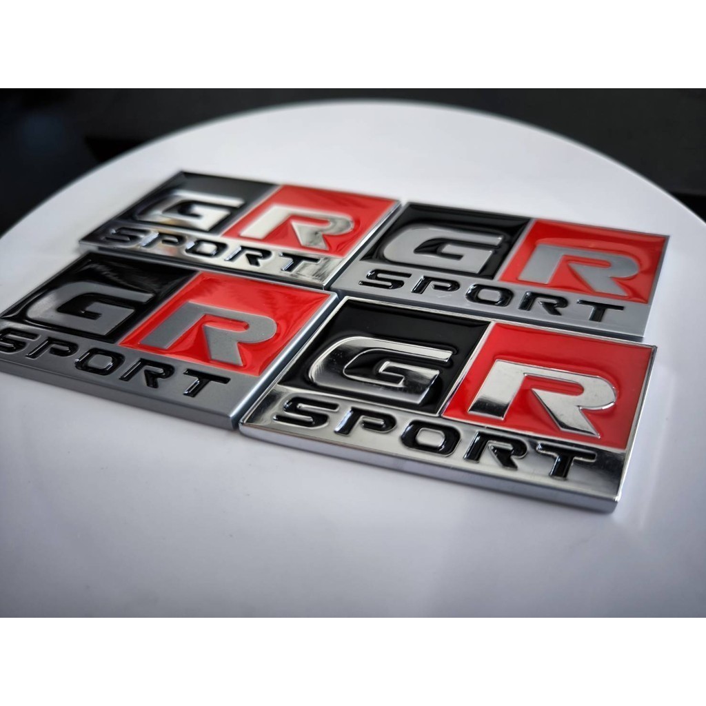 โลโก้ GR SPORT โตโยต้า GR SPORT LOGO งานโลหะ 7.70x3.75 cm. ตกแต่งพิเศษ ...