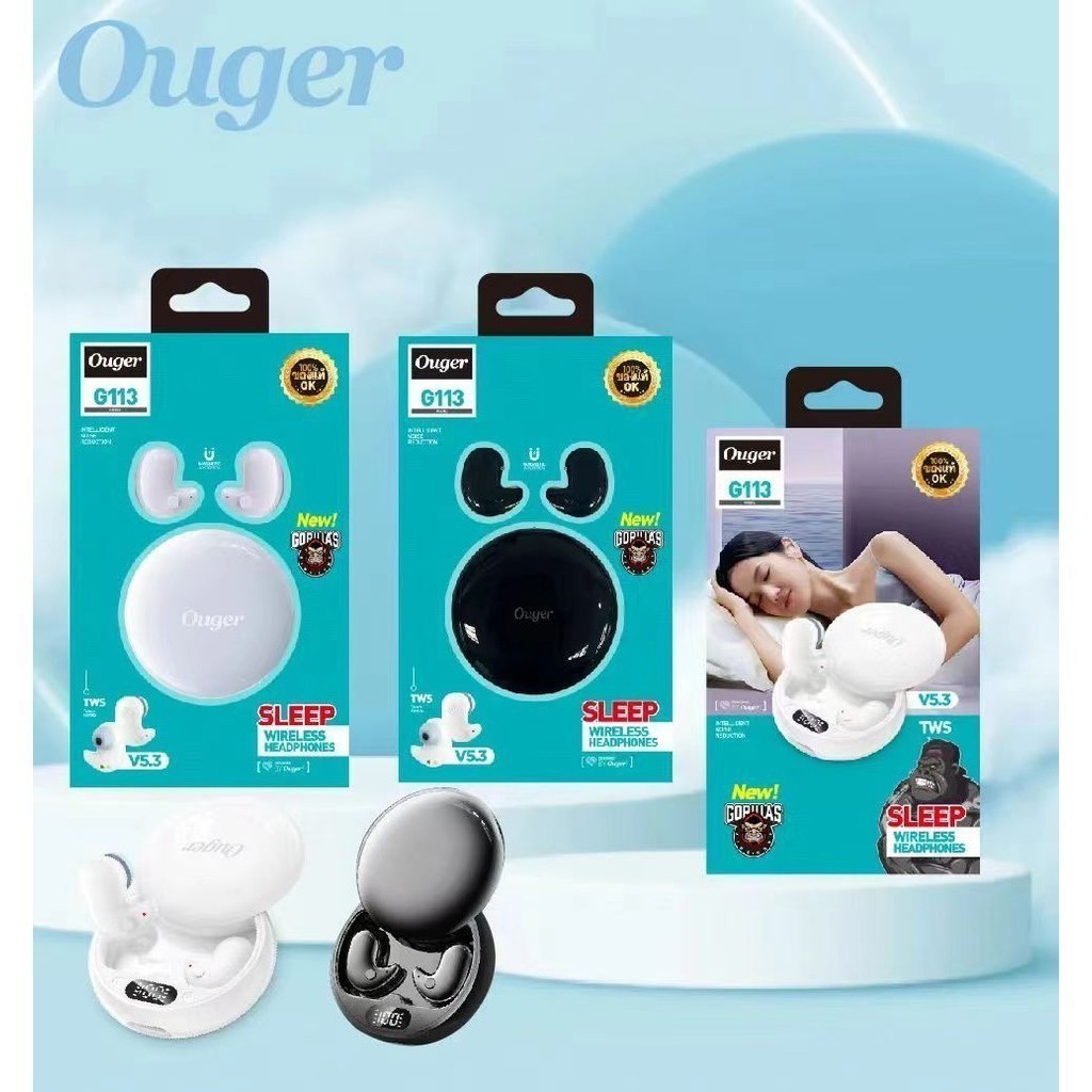 Ouger G113 หูฟังไร้สาย เหมาะกับใส่นอน เสียงดี ไมค์ชัด ตัดเสียงรบกวน แบต ...