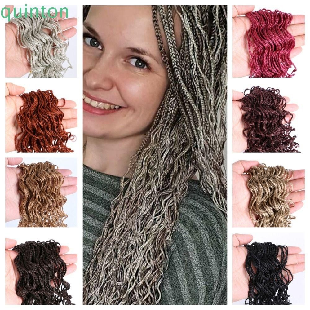 Quinton 24Strands/Lot Curly Zizi Braids,สังเคราะห์ยาว Zizi Hair, 20 นิ้วสีหยักต่อผม Micro Box ...