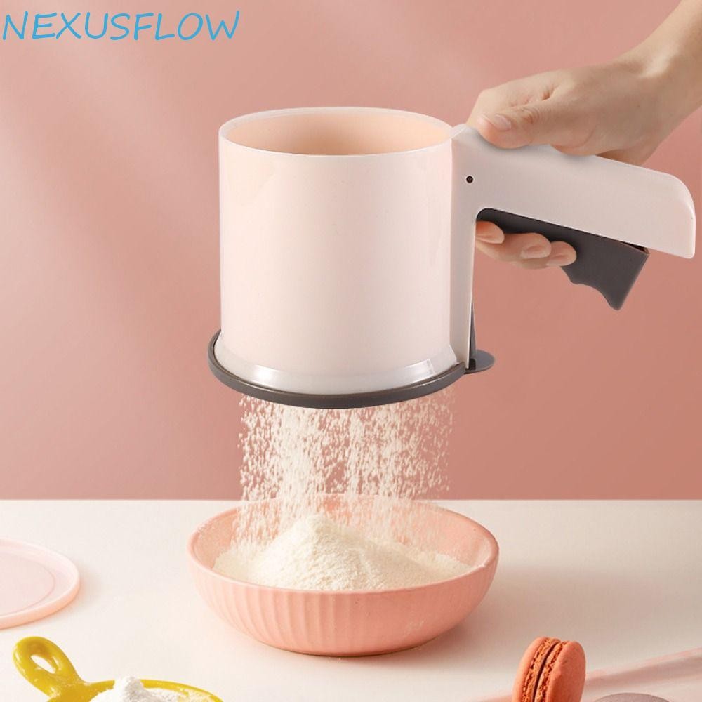 Nexusflow เครื่องร่อนแป้งแบบใช้มือถือ, ตัวกรองแป้งพลาสติกกึ่งอัตโนมัติ, คู่มือแกดเจ็ตในครัวพร้อม ...