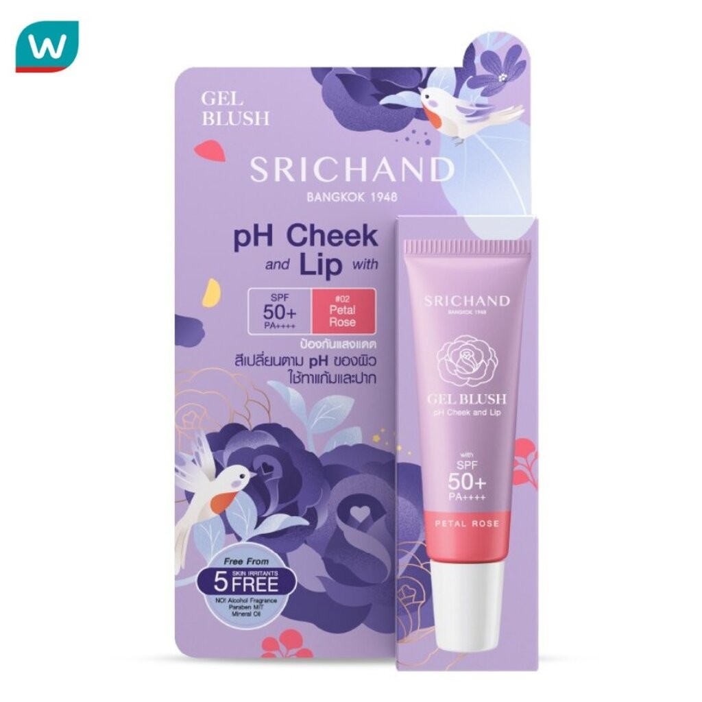 Srichand ศรีจันทร์ เจล บลัช พีเอช ชีค แอนด์ ลิป วิช SPF50+ PA++++ 7g. 02 พีทัล โรส | Shopee Thailand