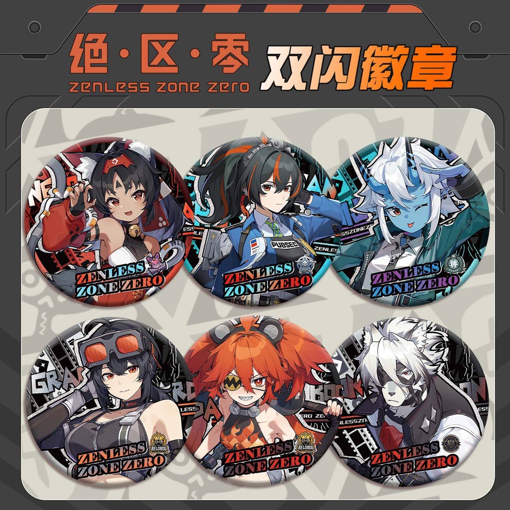 Zenless Zone ZERO Badge 75-58มม. ป้ายหน้าอกเกมอุปกรณ์ต่อพ่วง cos เข็ม ...