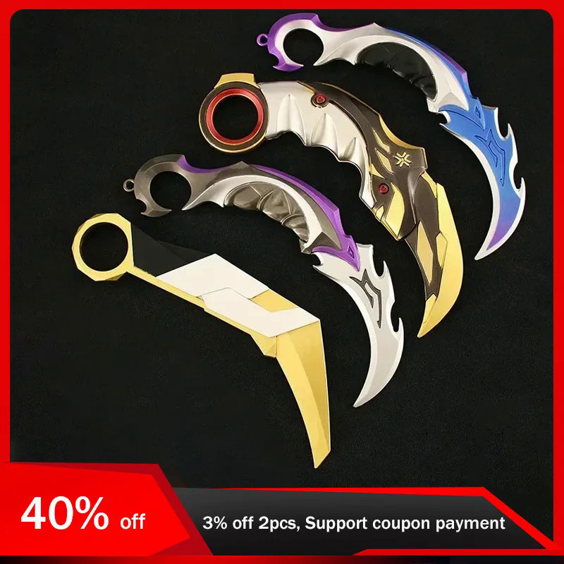 ⚡ 16cm Valorant Karambit Prime Reaver Weapon Model Metal Uncut Toys ...