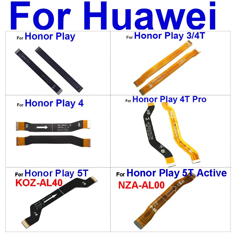 เมนบอร์ด Flex สําหรับ Huawei Honor Play 3 4T Pro 5T KOZ-AL40 NZA-AL00 เมนบอร์ด LCD Flex Ribbon ...