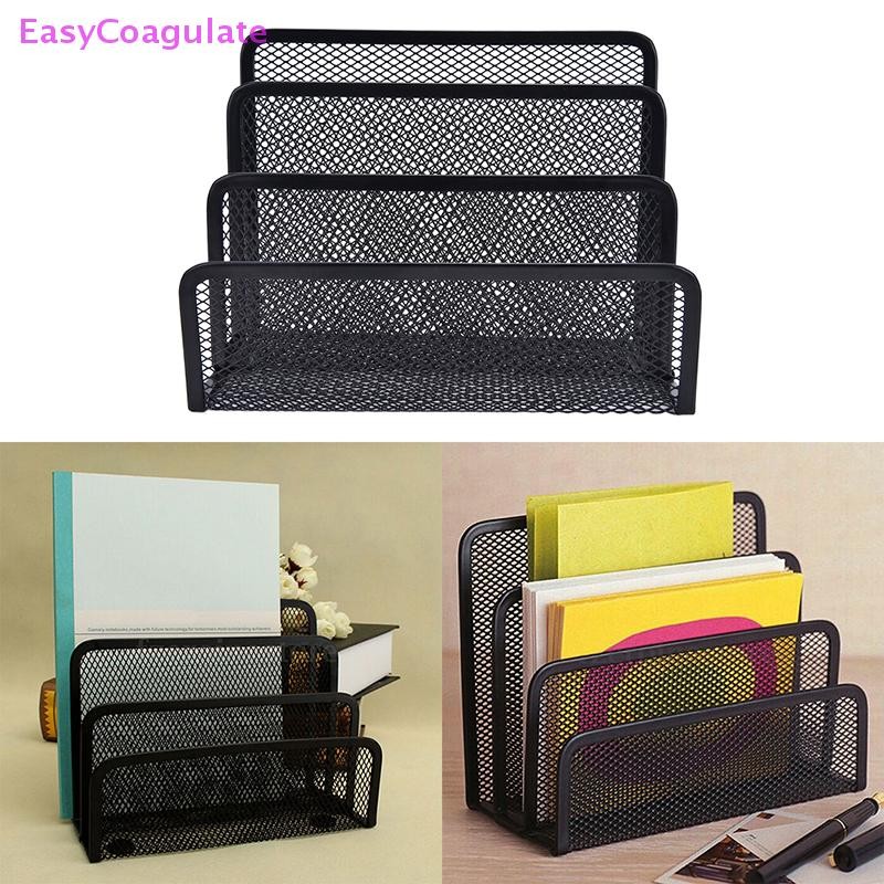 Eas Black Mesh Letter Paper File Storage Rack Holder ถาด Organiser ...