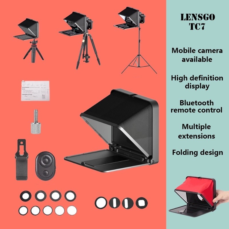 LENSGO TC7 Mobile Teleprompter DSLR Mirrorless กล้อง Professional แท็บ ...