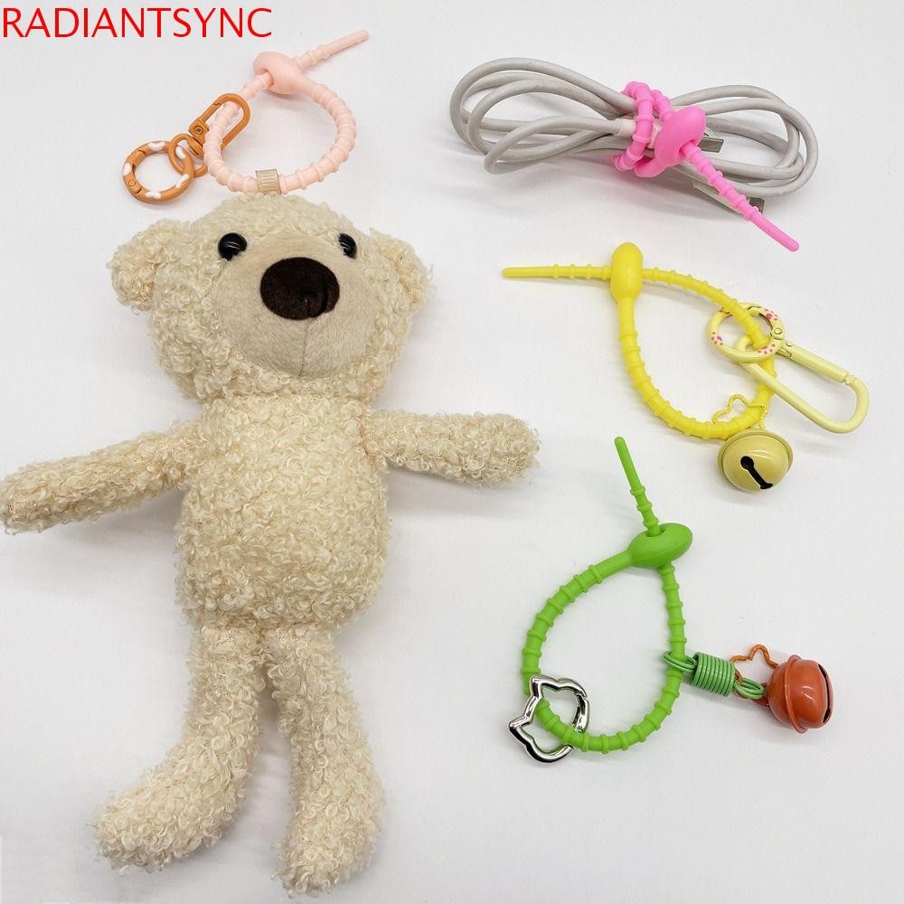 RADIANTSYNC 50pcs Data Cable Storage Tie, ความยาว 22 ซม.Reusable Self-Locking สาย,ซิลิโคนนุ่ม ...