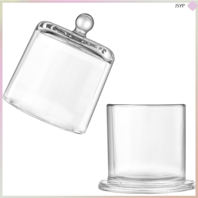 Candy Jar ภาชนะขนาดเล็กครอบคลุมจานแก้วเนยรอบพร้อมฝาปิด Masonry Modern ...