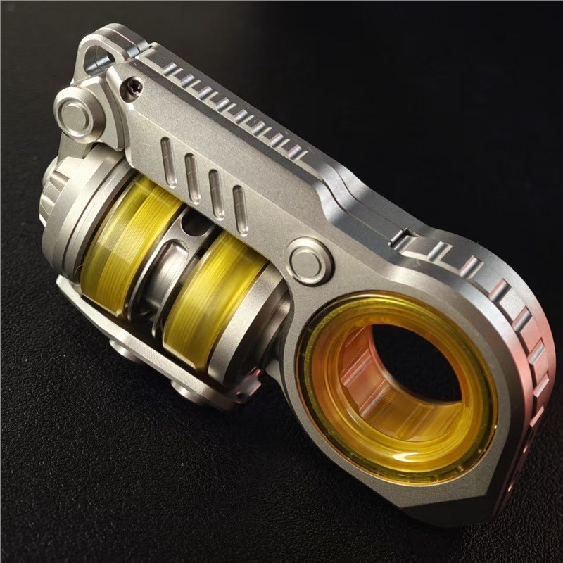 Aurora Push Egg Composite Fidget Spinner Pop เหรียญ Push Card EDC Decompression ของเล่นโลหะอิน ...