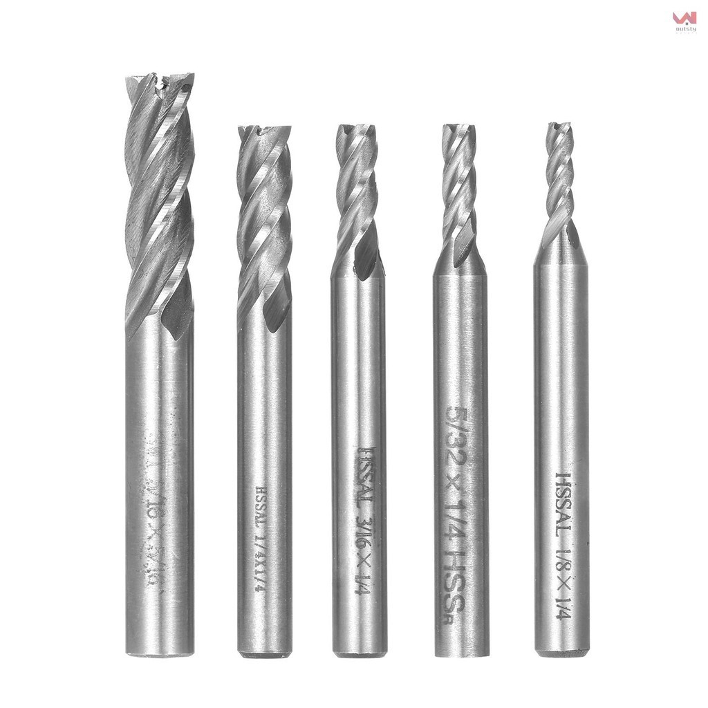 5pcs 4-Flute End Rotary Tool Cutter Rotary Shank Cnc ความเร็วเหล็ก End ...