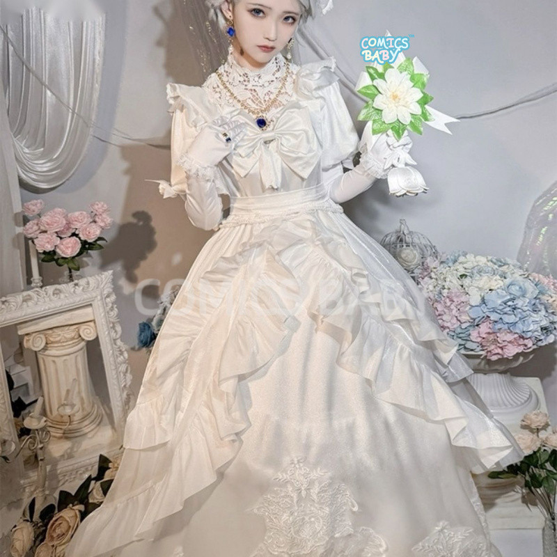 Identity V Mary Bloody Queen Cosplay Costume แขนสั้น กระโปรงเจ้าหญิง ...
