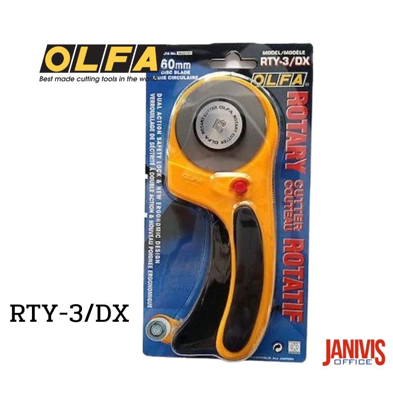 ตัดอะคริลิค มีดคัตเตอร์โรตารีOLFA RTY-3/DX(60MM DELUXE SAFETY ROTARY CUTTER) | Shopee Thailand