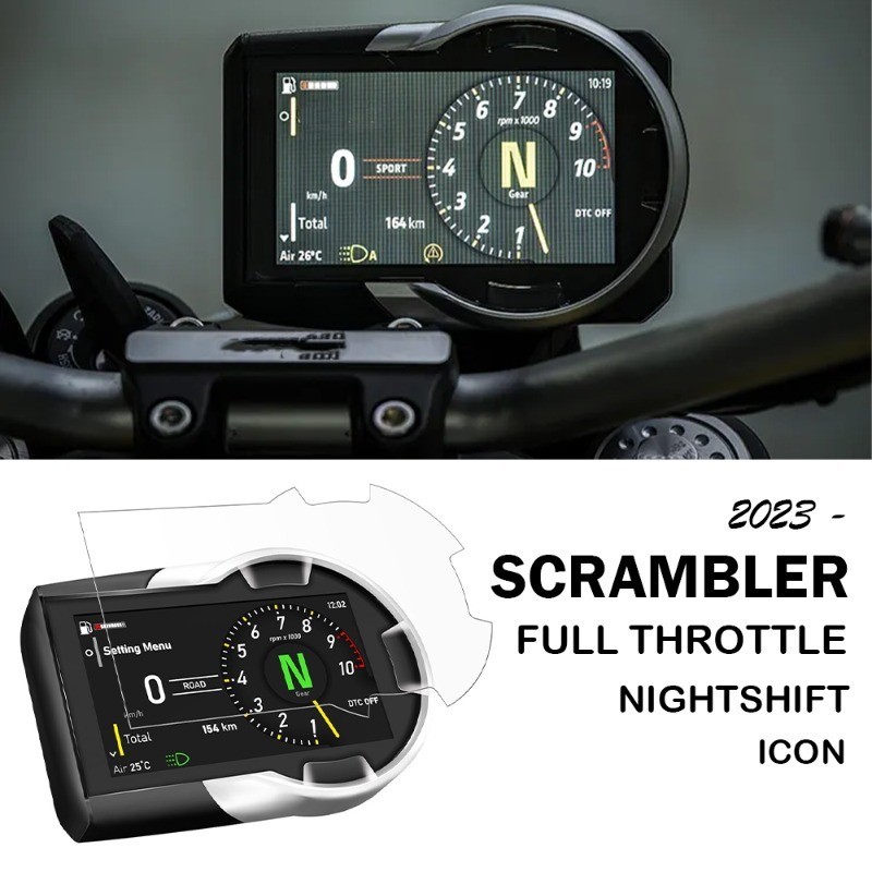 Ft สําหรับอุปกรณ์เสริม Ducati Scrambler 2023 : TFT LCD ฟิล์มกันรอยหน้า ...