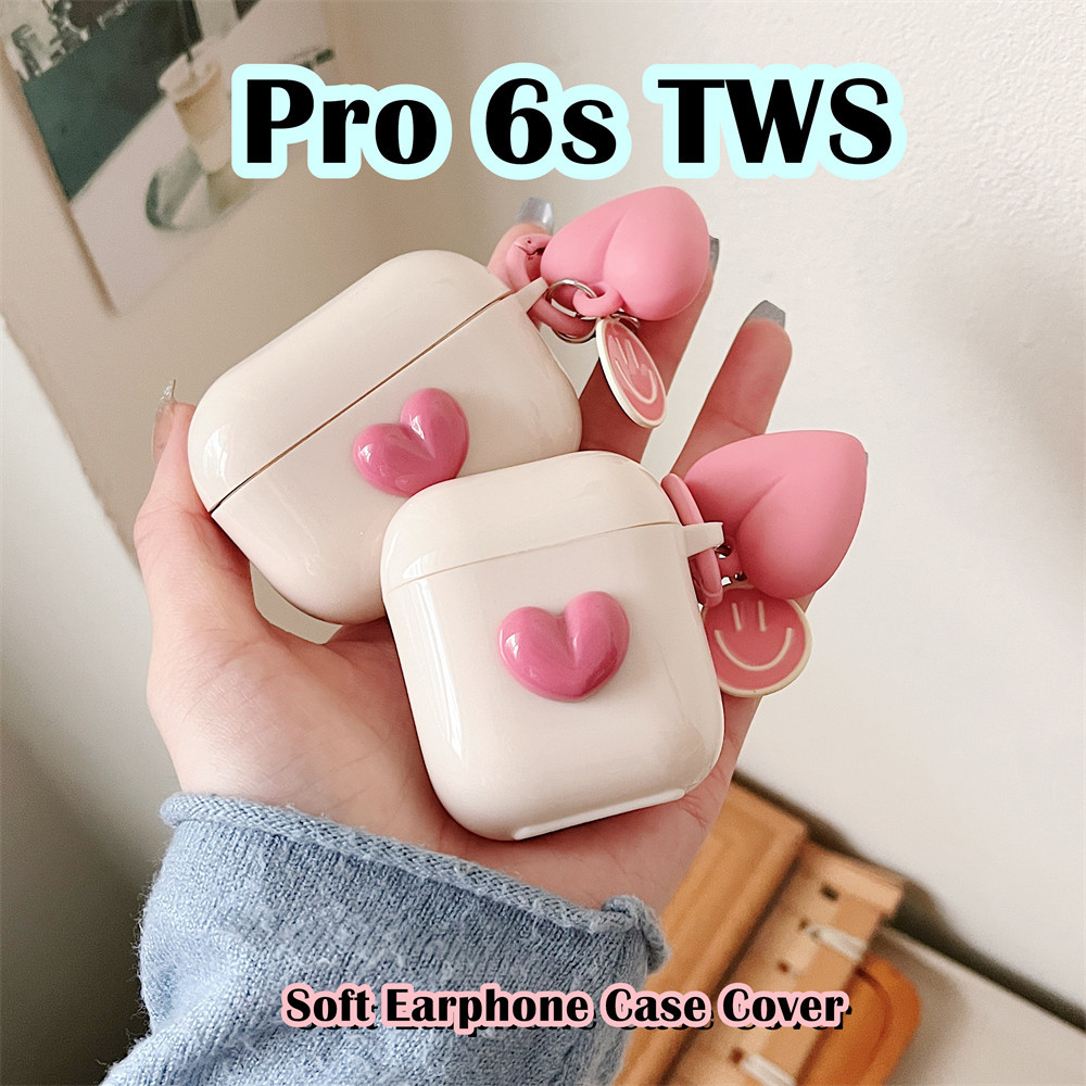 In Stockfor Pro 6s TWS Case ครีมสไตล์การ์ตูนซิลิโคนอ่อนนุ่มหูฟังกรณีปลอกฝาครอบ | Shopee Thailand