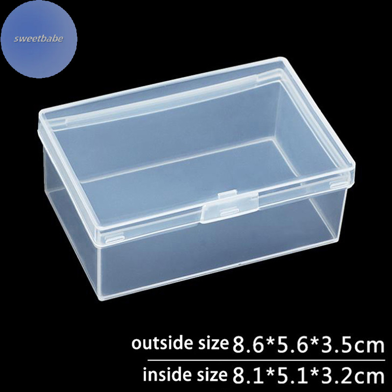 Sebabe กล่องพลาสติกสี่เหลี่ยมพลาสติกโปร่งใสพร้อมฝาปิดกล่องเก็บคอลเลกชัน ...