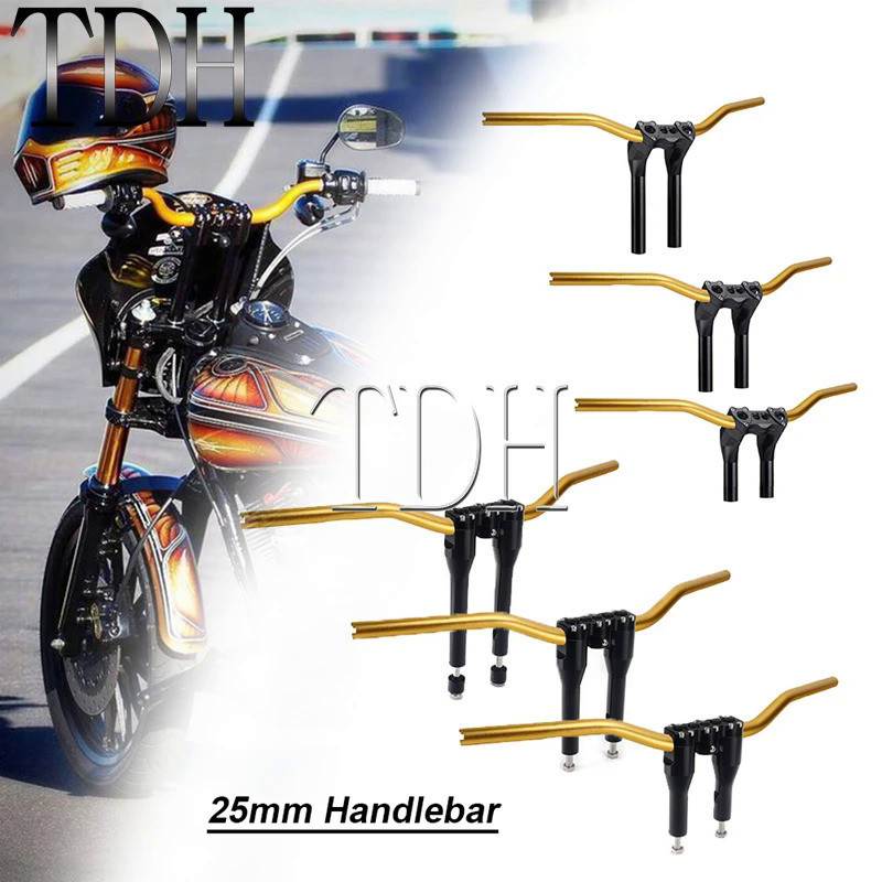 TD 1" 25mm Motorcycle Pullback Clamp Handlebar Risers Straight Riser ...