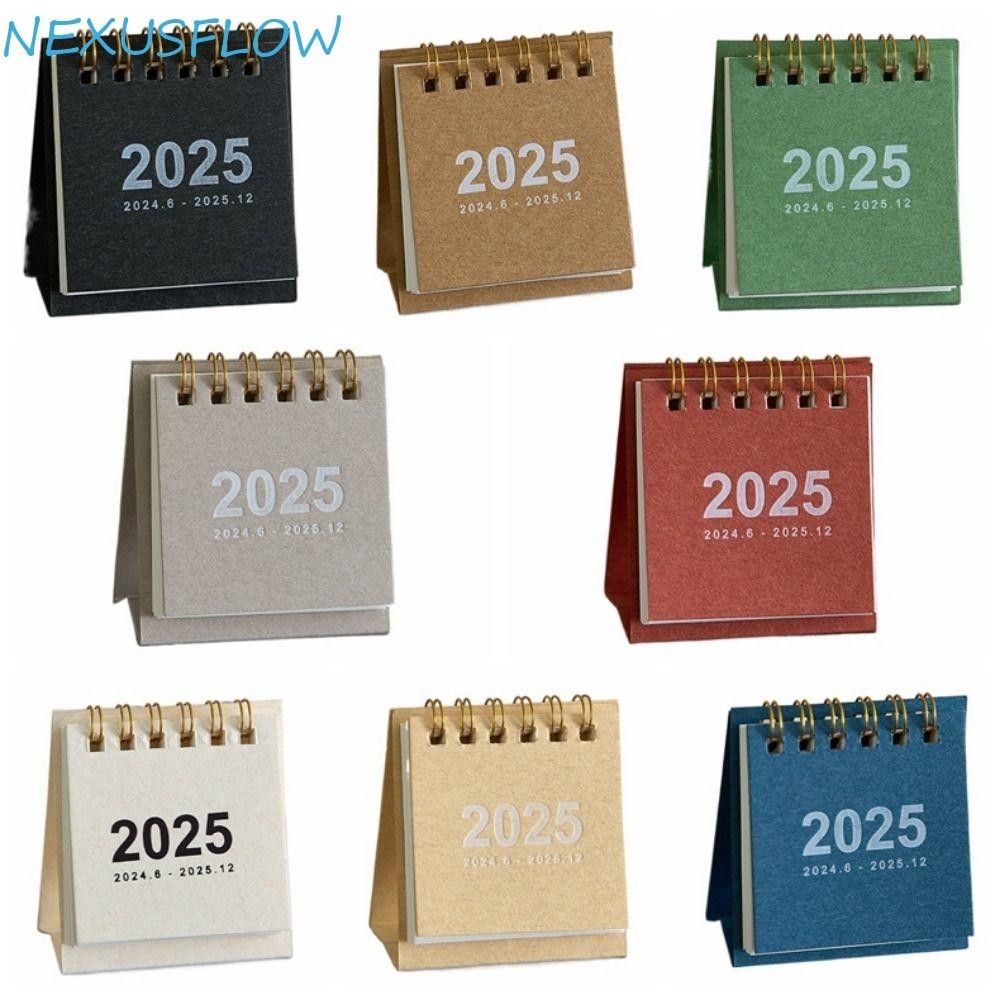 Nexusflow 2024-2025 ปฏิทิน, Creative Simple Mini Desktop Calendar, ของขวัญกระดาษหนาทํารายการ ...