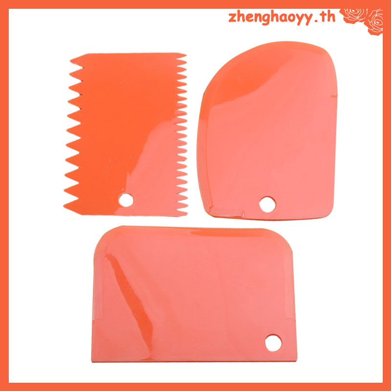 3 ชิ้น Dual Sided Comb Scraper ครัวเบเกอรี่เครื่องมือมีดโกนแบน ...