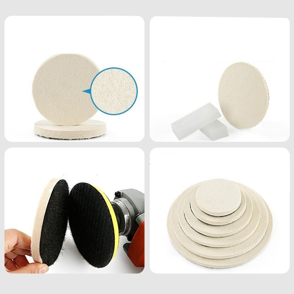 3/4/6/7/8/ นิ้ว Wool Felt Polishing Wheel Buffing Pads แผ่นเจียร ( SUS ...