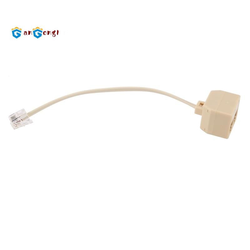 [gangong1]Telephone Rj11 Male Line to Double RJ11 Female Jack Filter ...