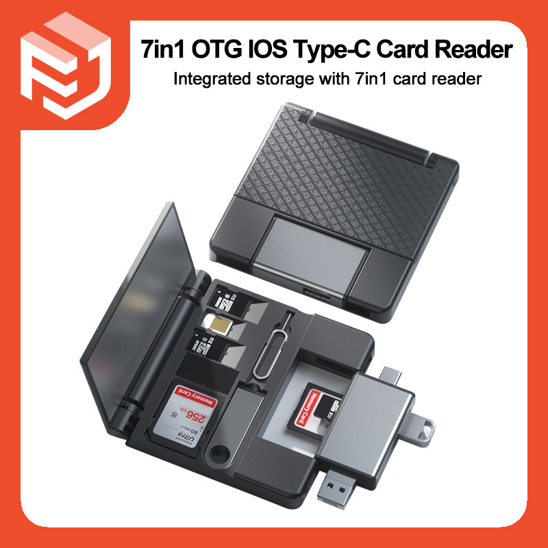 7in1 OTG IOS Type-C เครื่องอ่านการ์ด TF SD Converter สําหรับเครื่องอ่าน ...