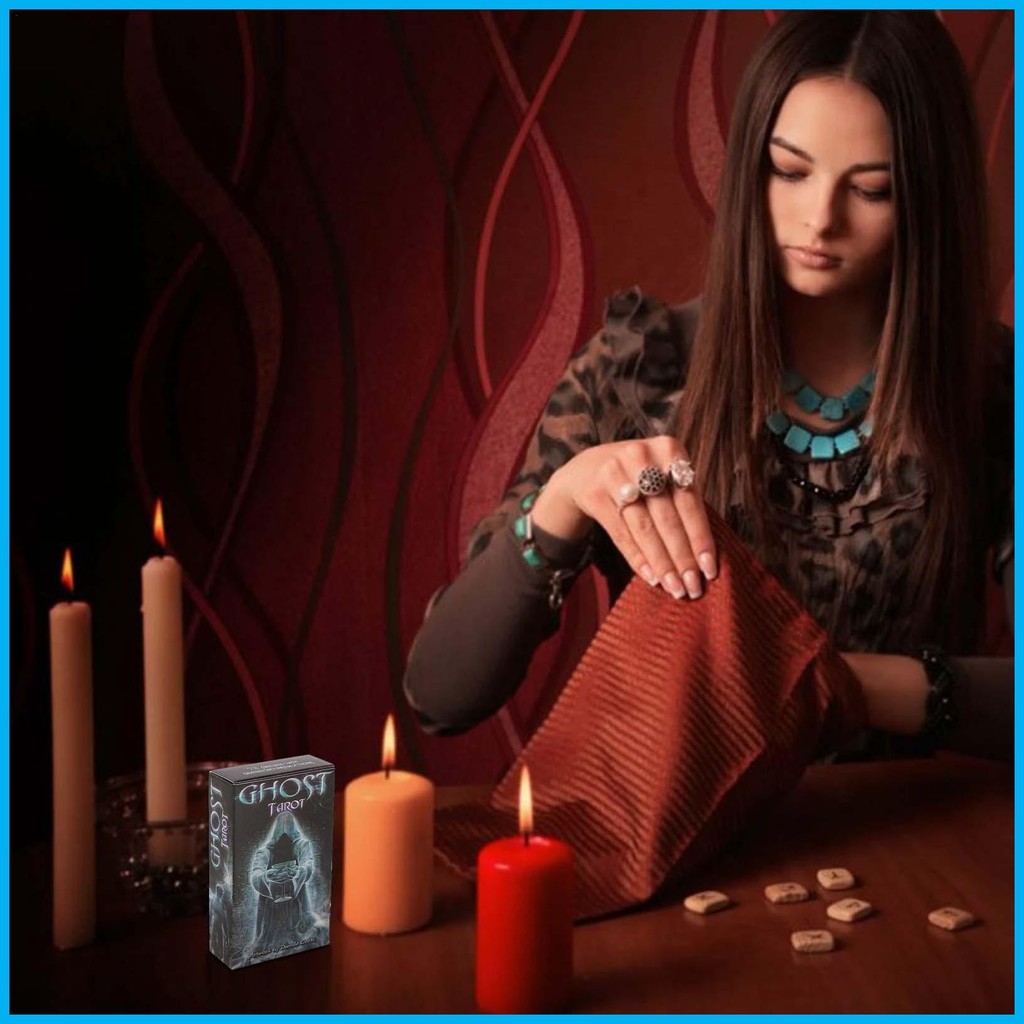 แท่นบูชา Runes Oracle การ์ดโป๊กเกอร์ของขวัญไพ่ทาโรต์ทํานายเกม Ghost ...