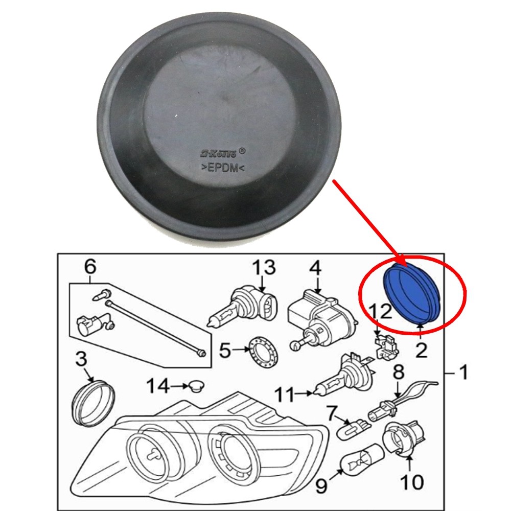 สําหรับ VW Polo Eos Golf GTI Jetta Passat Touareg ไฟหน้าด้านหลัง Low ...