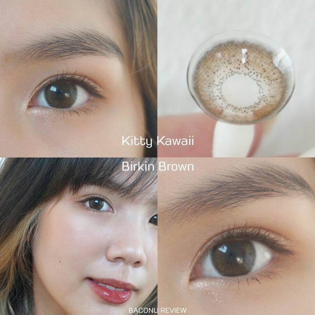 คอนแทคเลนส์[กลาง] Birkin Brown (Kitty Kawaii) ☁️ มี อย.ไทย | Shopee ...